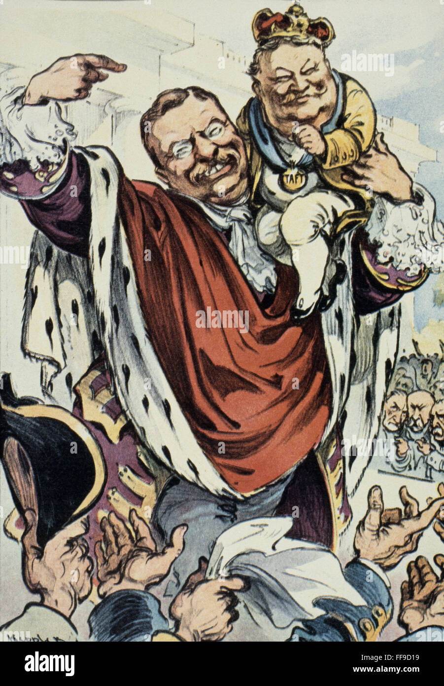 T. ROOSEVELT & W.H. TAFT. /nPresident Theodore Roosevelt presents his ...