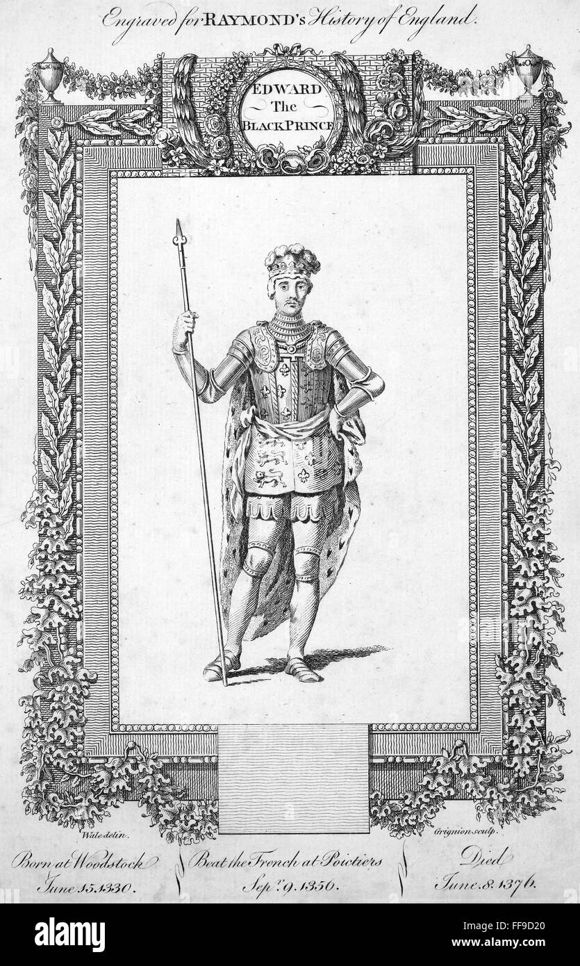 EDWARD (1330-1376). /nPrince of Wales, known as 'the Black Prince ...