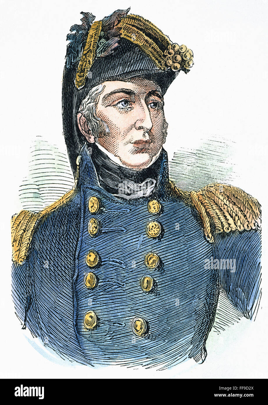 SIR GEORGE COCKBURN /n(1772-1853). British naval officer. English wood ...