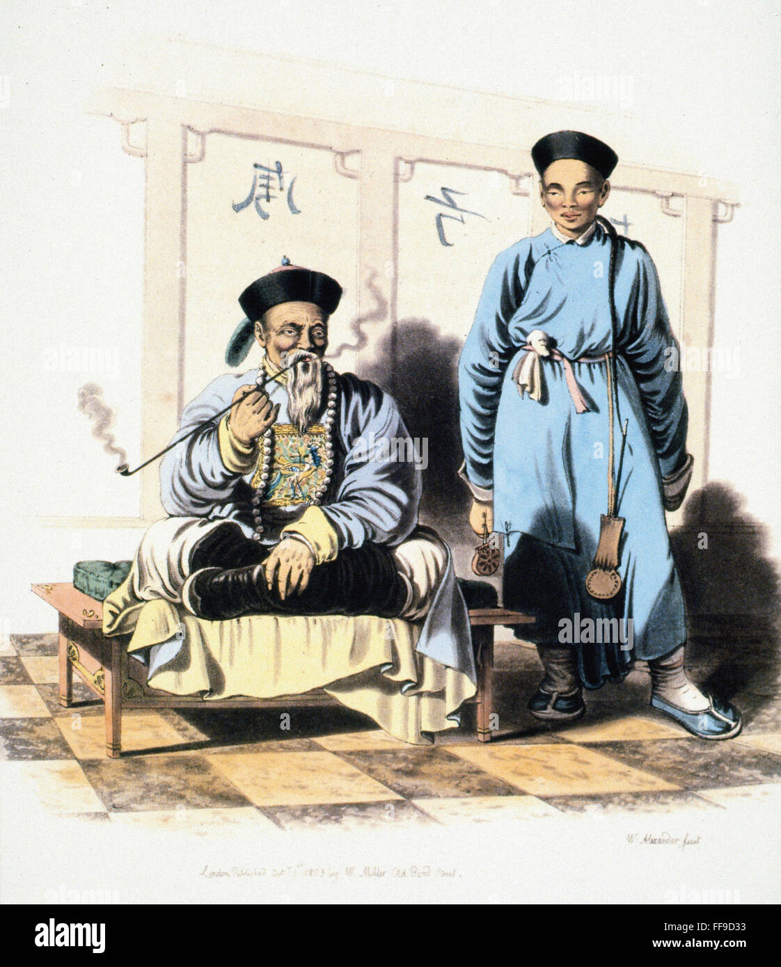 MANDARIN & DOMESTIC, 1793. /nA Mandarin attended by a domestic ...