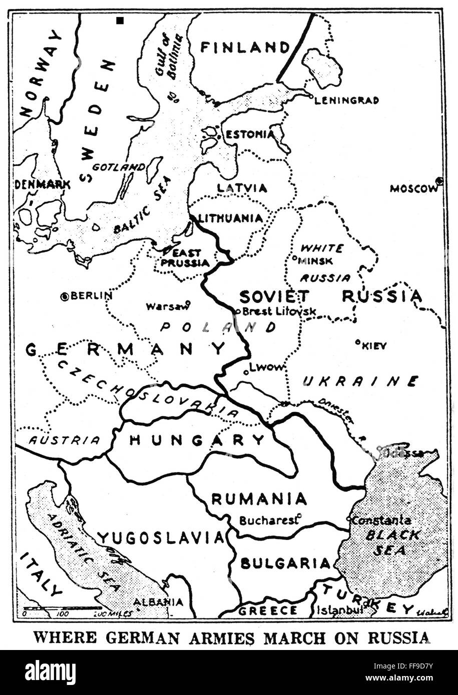 World war ii map austria hi-res stock photography and images - Alamy