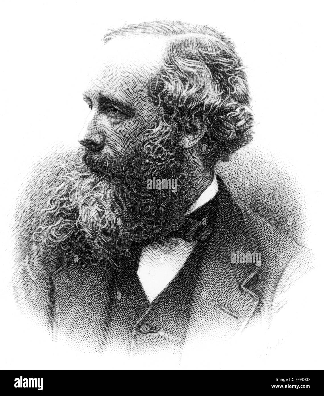 JAMES CLERK MAXWELL /n(1831-1879). Scottish physicist. Steel engraving ...