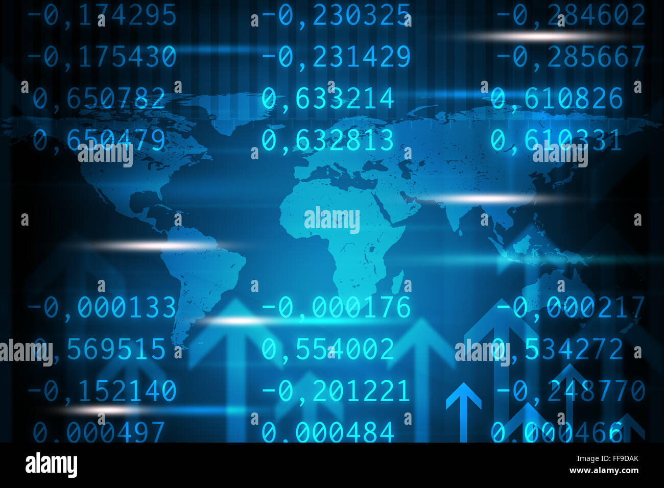 Abstract blue background with map Stock Photo - Alamy