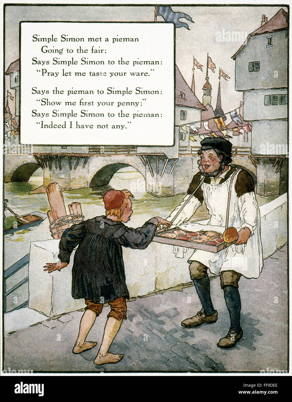 RICHARDSON: SIMPLE SIMON. /nIllustration by Frederick Richardson for a ...