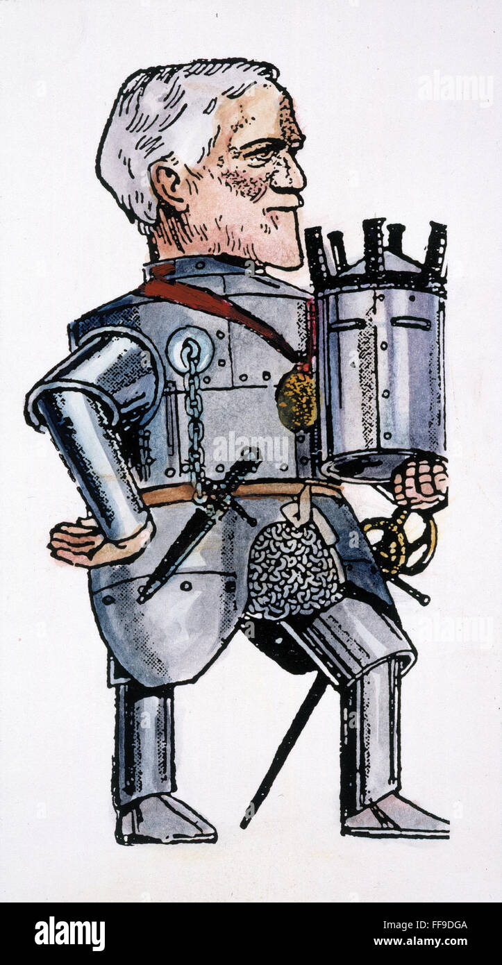ANDREW CARNEGIE /n(1835-1919). American caricature depicting Andrew ...