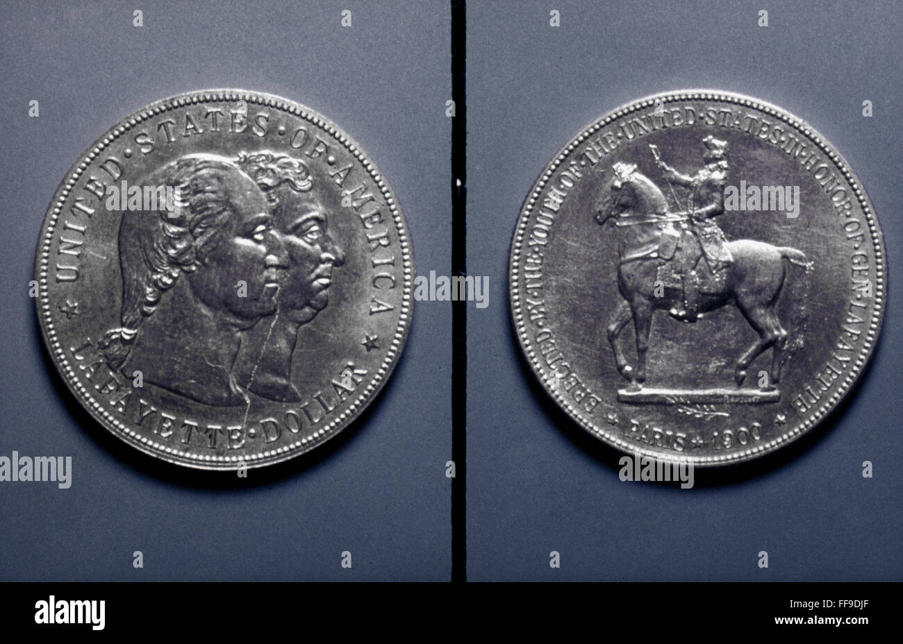 US SILVER DOLLAR, 1900. /nUnited States Lafayette silver dollar, 1900 ...