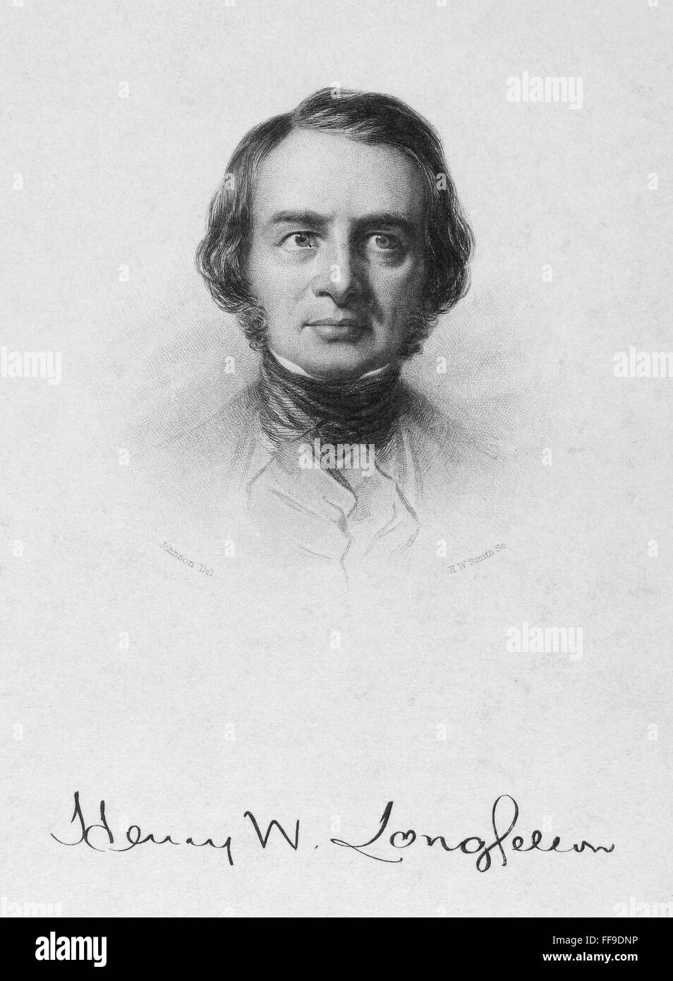 HENRY WADSWORTH LONGFELLOW /n(1807-1882). American poet. Engraving ...