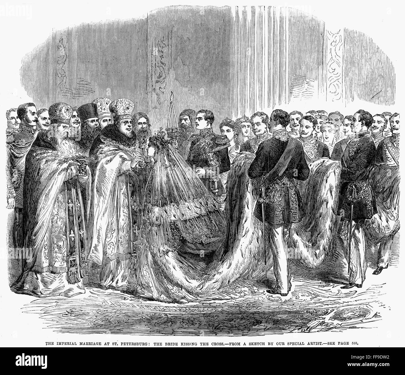 RUSSIA: ROYAL WEDDING, 1866. /nThe weddding in St. Petersburg, Russia ...