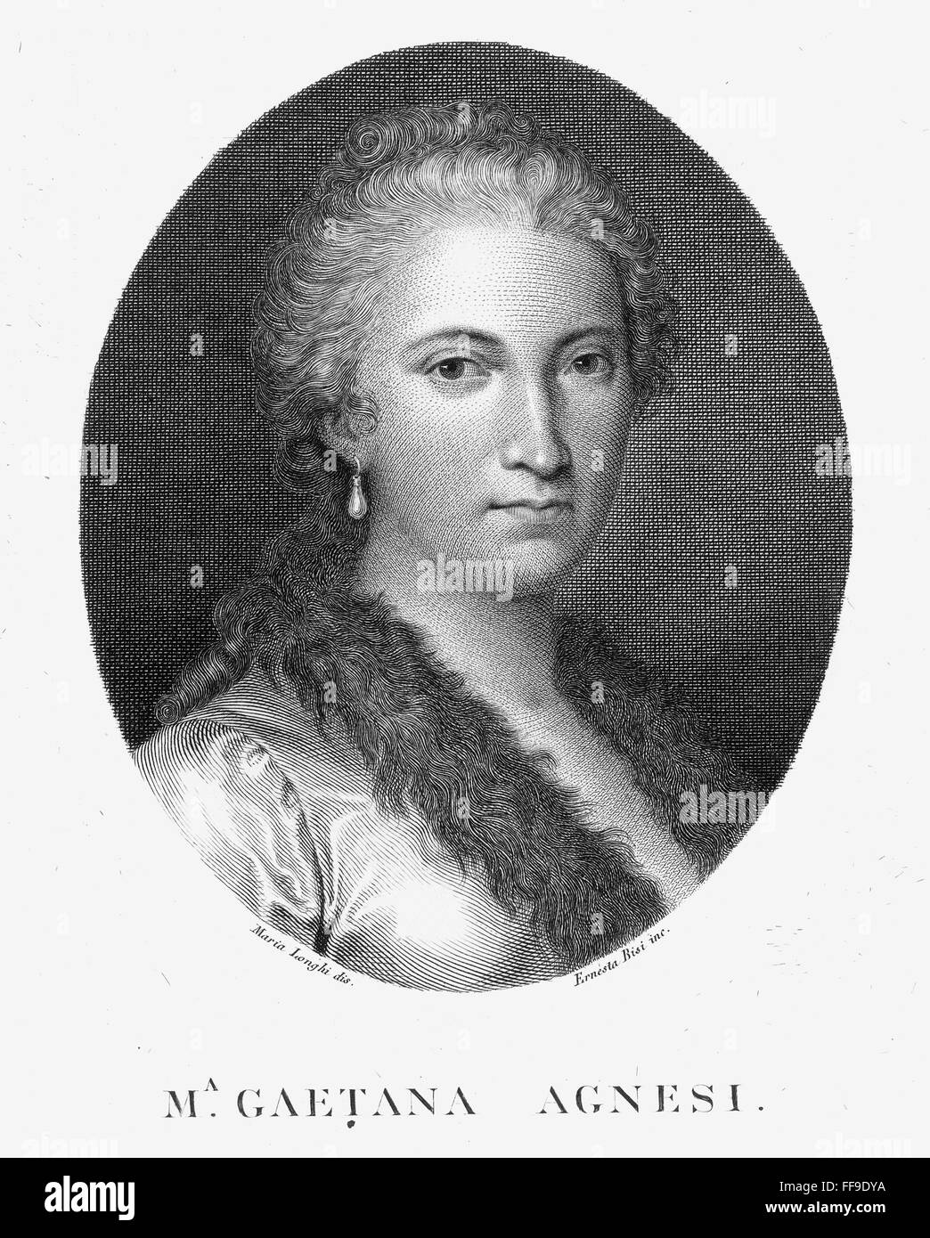 MARIA G. AGNESI (1718-1799). /nItalian mathematician. Steel engraving ...