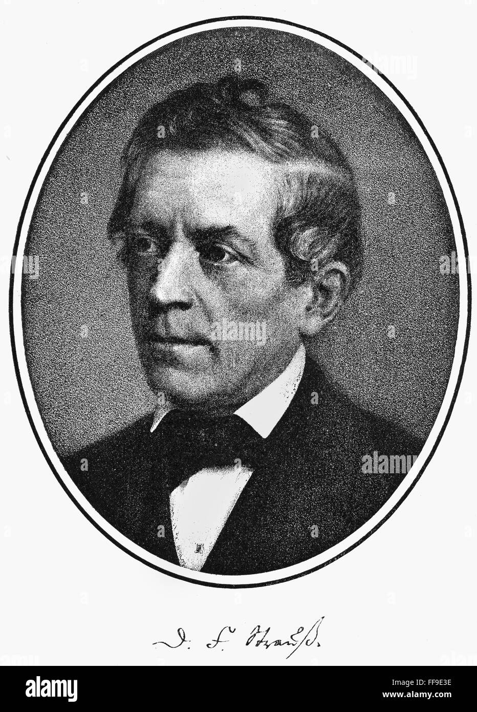 DAVID STRAUSS (1808-1874). /nDavid Friedrich Strauss. German theologian ...