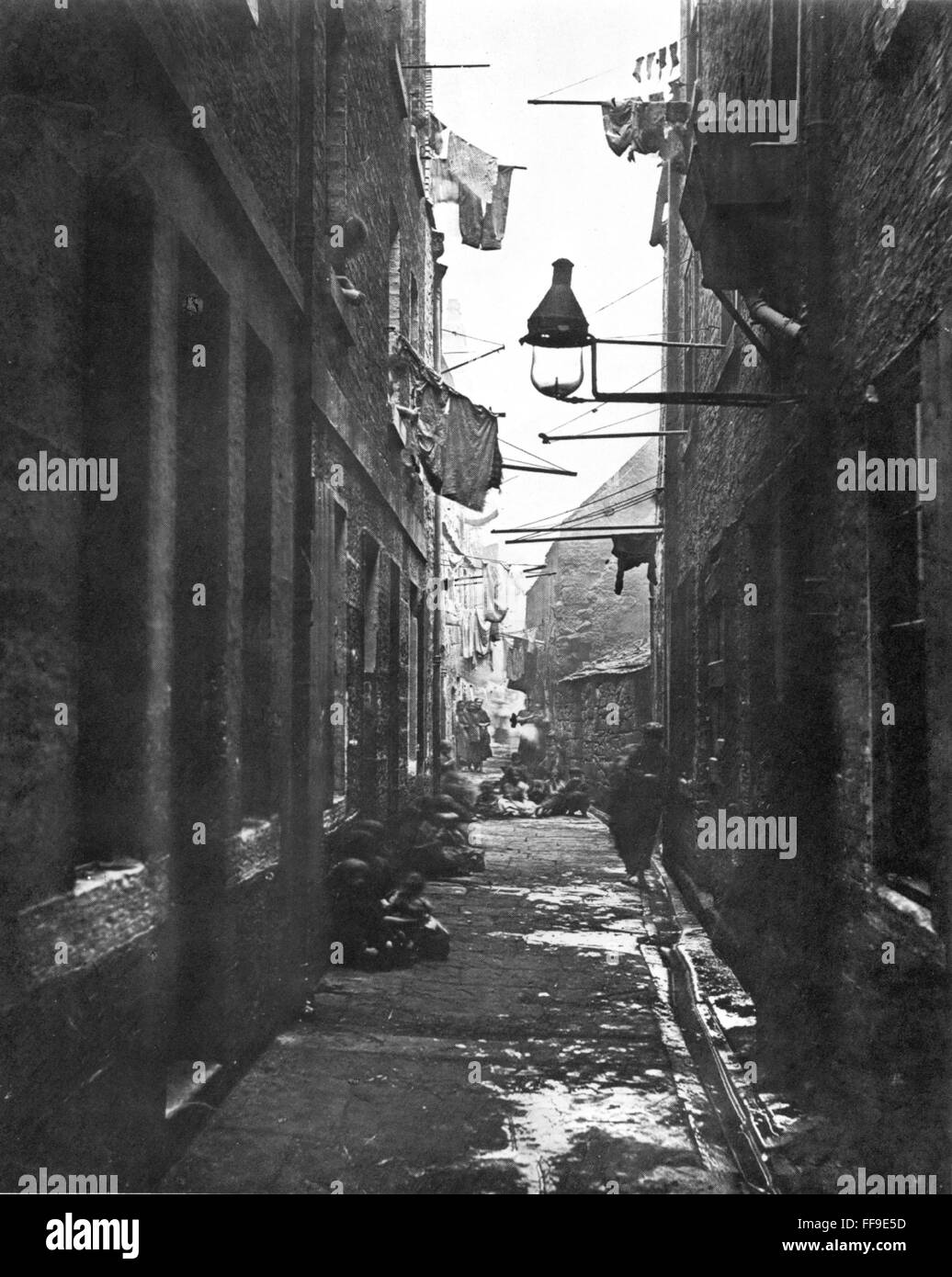 GLASGOW, SCOTLAND: SLUM. /nA close (alley) off High Street photographed ...