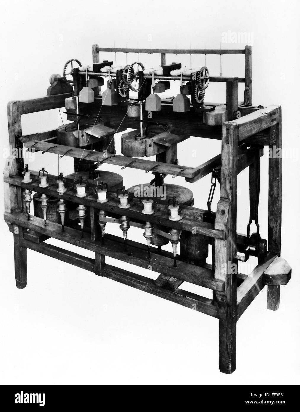 With his spinning machine Black and White Stock Photos & Images - Alamy