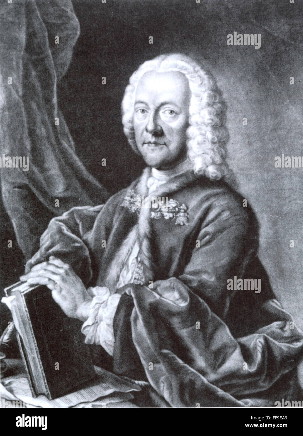 GEORG PHILIPP TELEMANN /n(1681-1767). German composer. Aquatint, c1750 ...