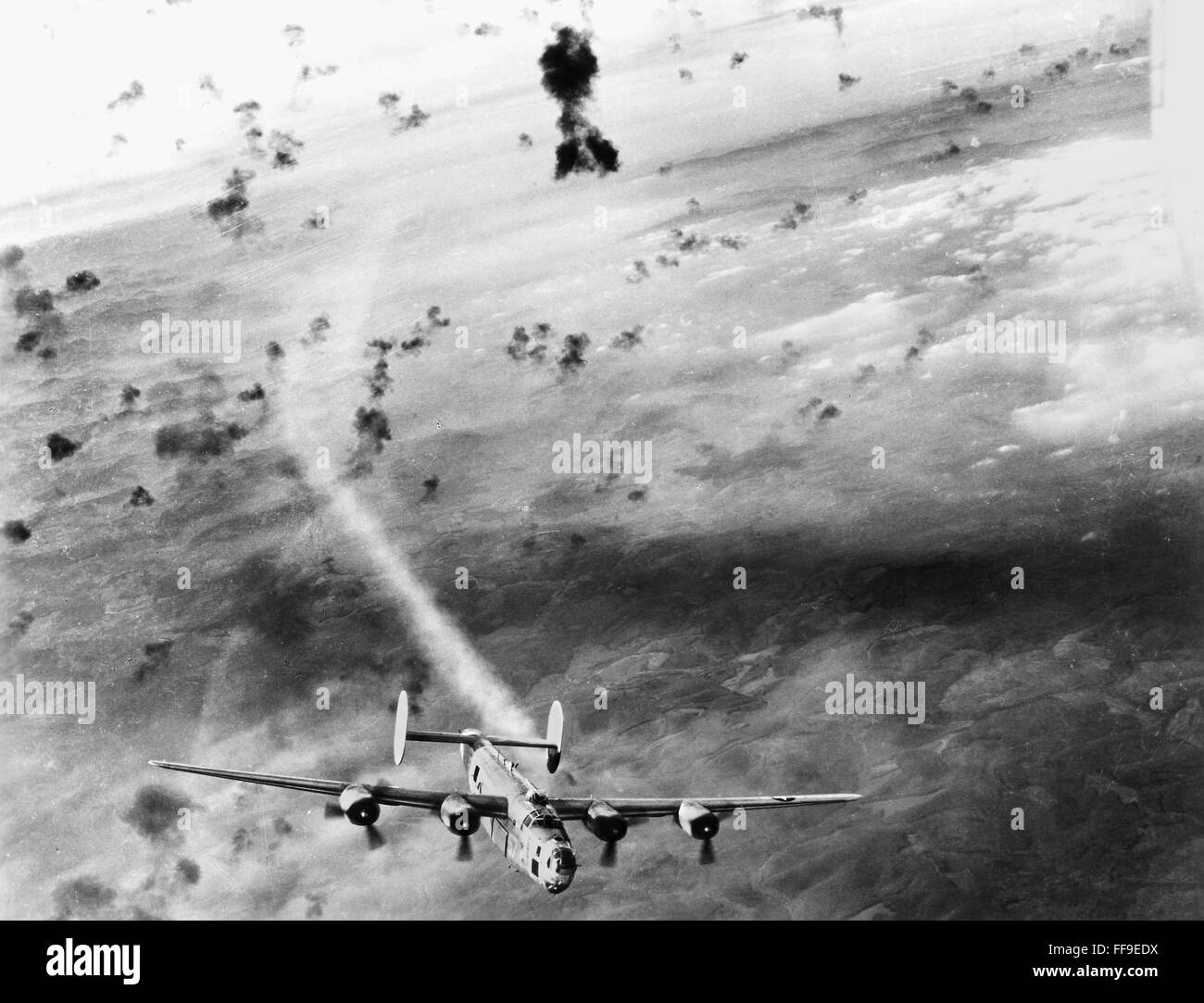 WWII: B-24 LIBERATOR, 1944. /nU.S. Air Force B-24 'Liberator' over ...
