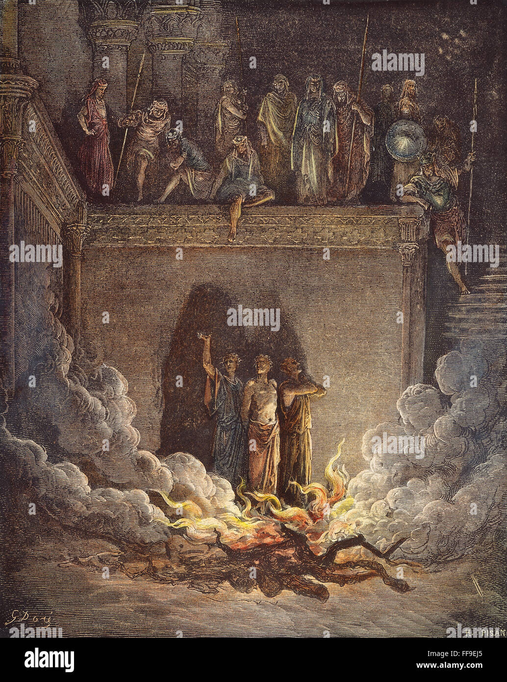 Fiery furnace engraving hi-res stock photography and images - Alamy