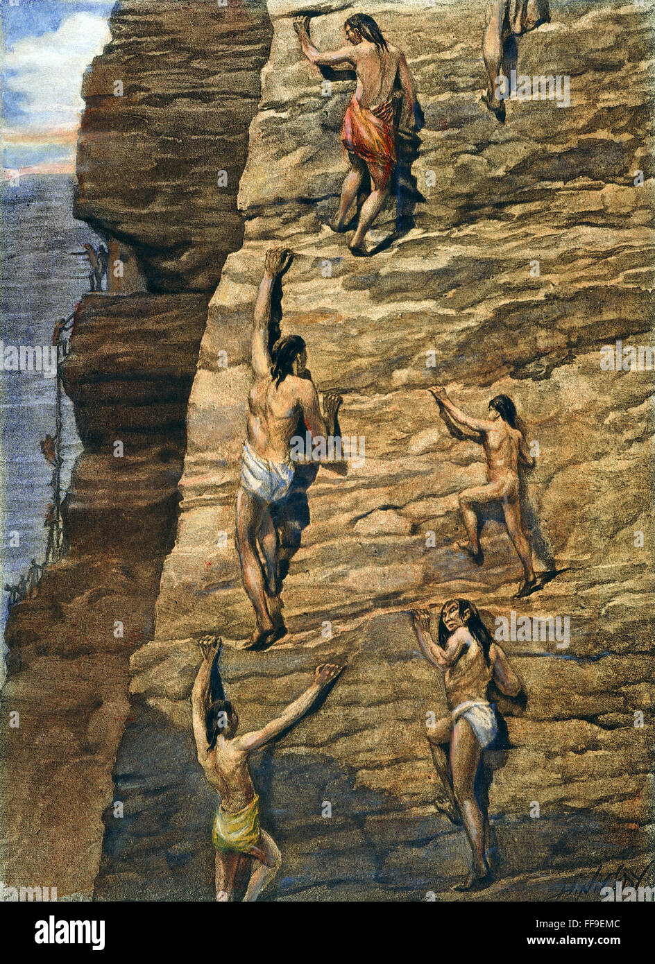PUEBLO NATIVE AMERICANS. /nPueblo Native American cliff dwellers of the ...