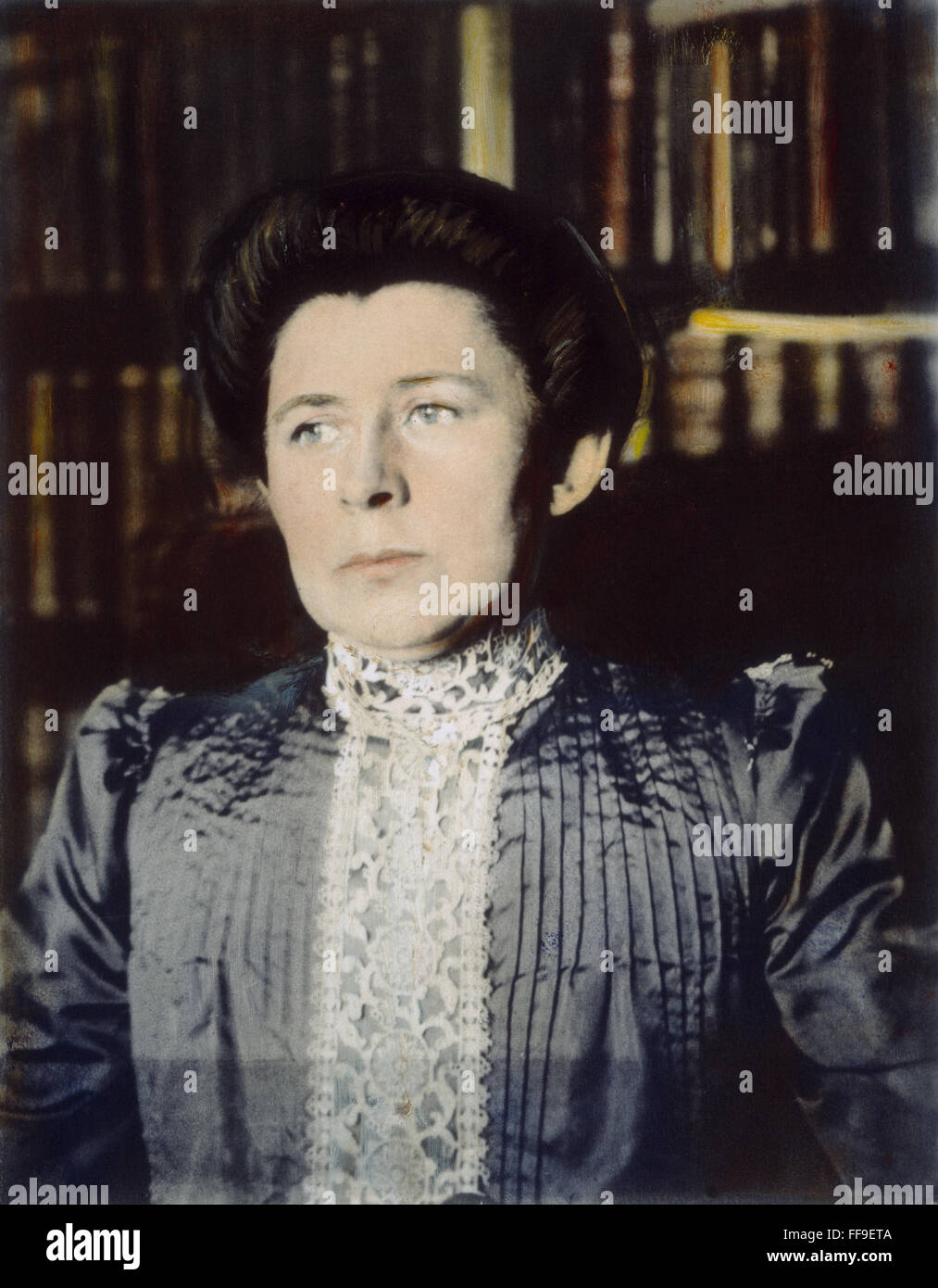 IDA TARBELL (1857-1944). /nAmerican author: oil over a photograph Stock ...