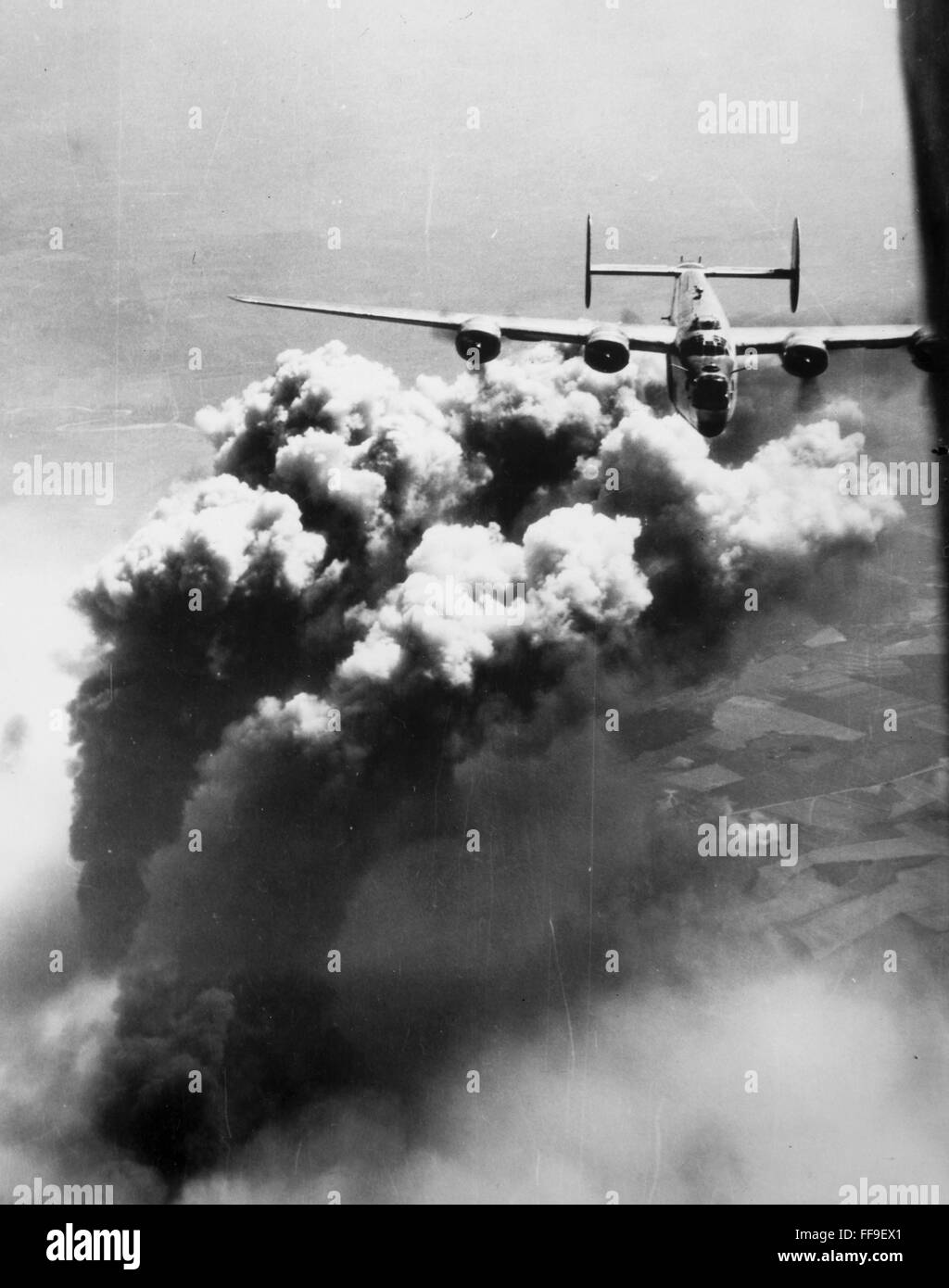 CONSOLIDATED B-24 BOMBER. /nA B-24 'Liberator' bomber photographed ...
