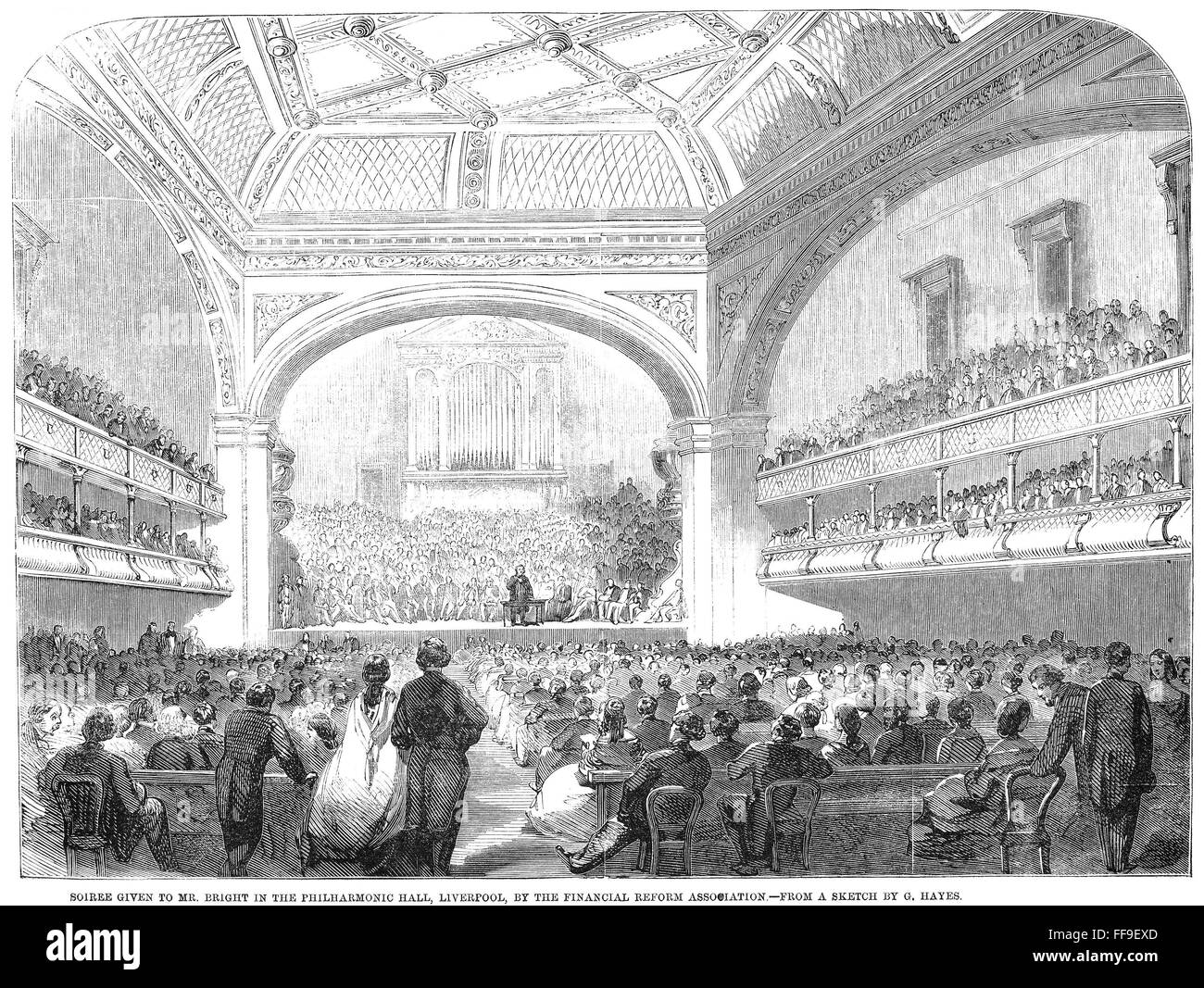 LIVERPOOL: CONCERT HALL. /nPhilharmonic Hall, Liverpool, England. Wood ...