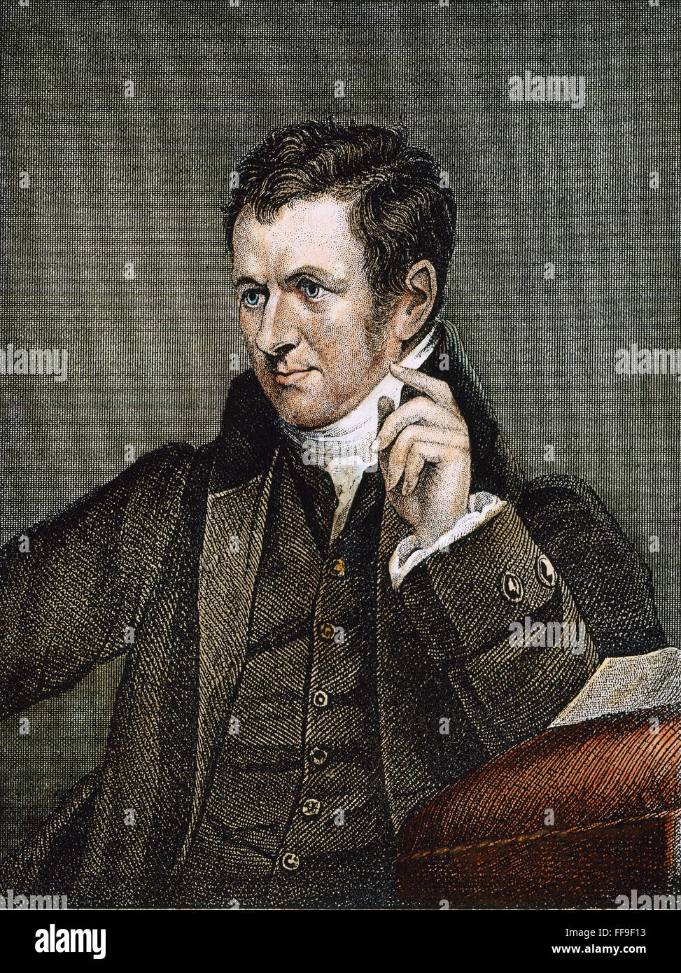 SIR HUMPHRY DAVY /n(1778-1829). English chemist: steel engraving, 1829 ...