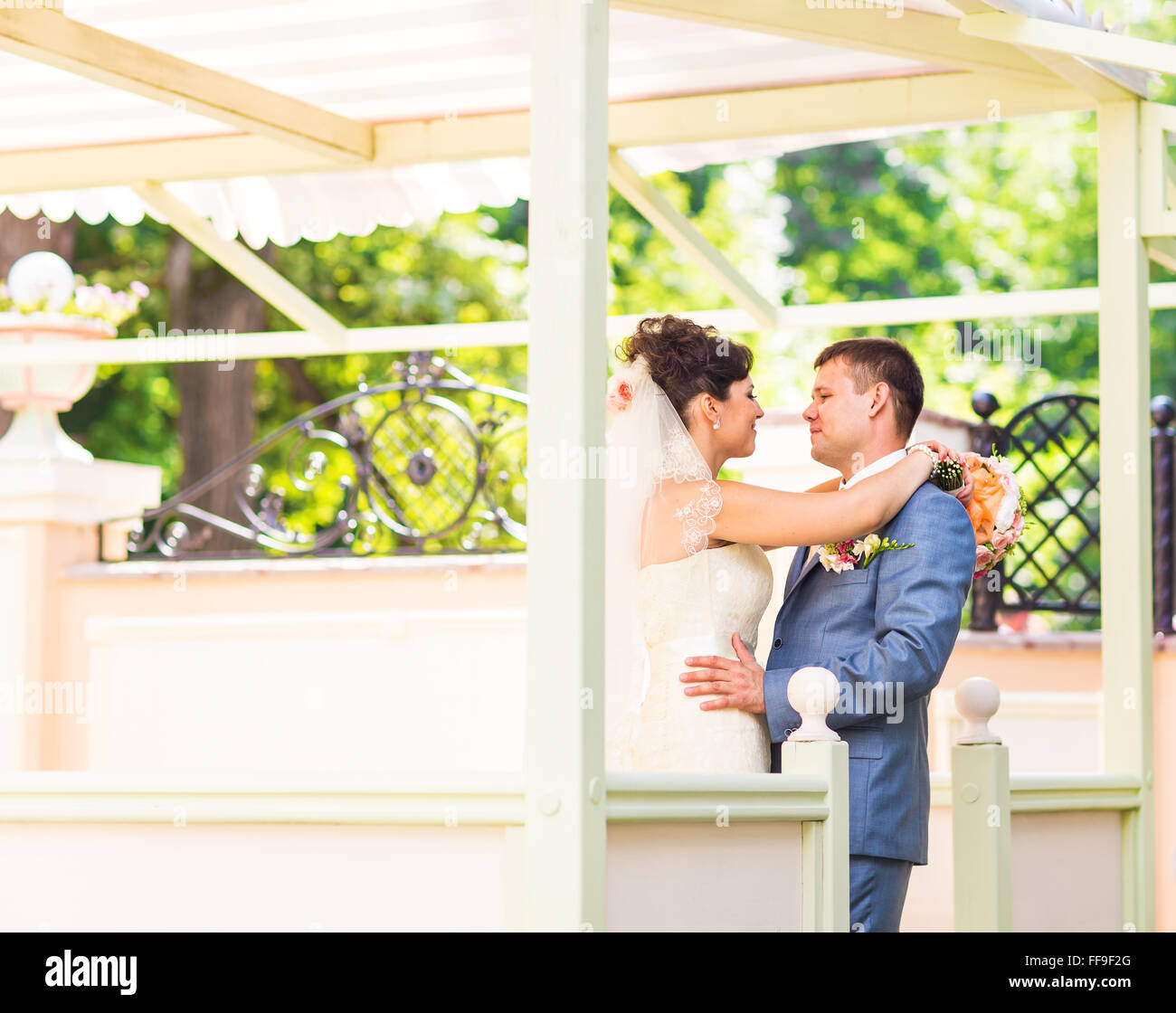 beautiful wedding, husband and wife, lovers man woman, bride and groom ...