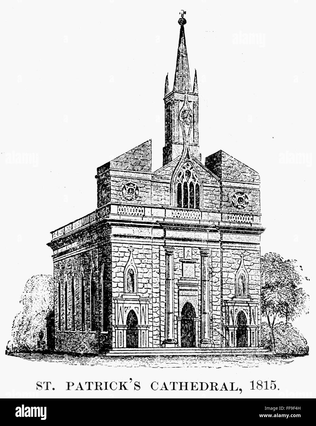 NEW YORK: ST. PATRICK'S. /nThe first St. Patrick's Cathedral, at Prince ...