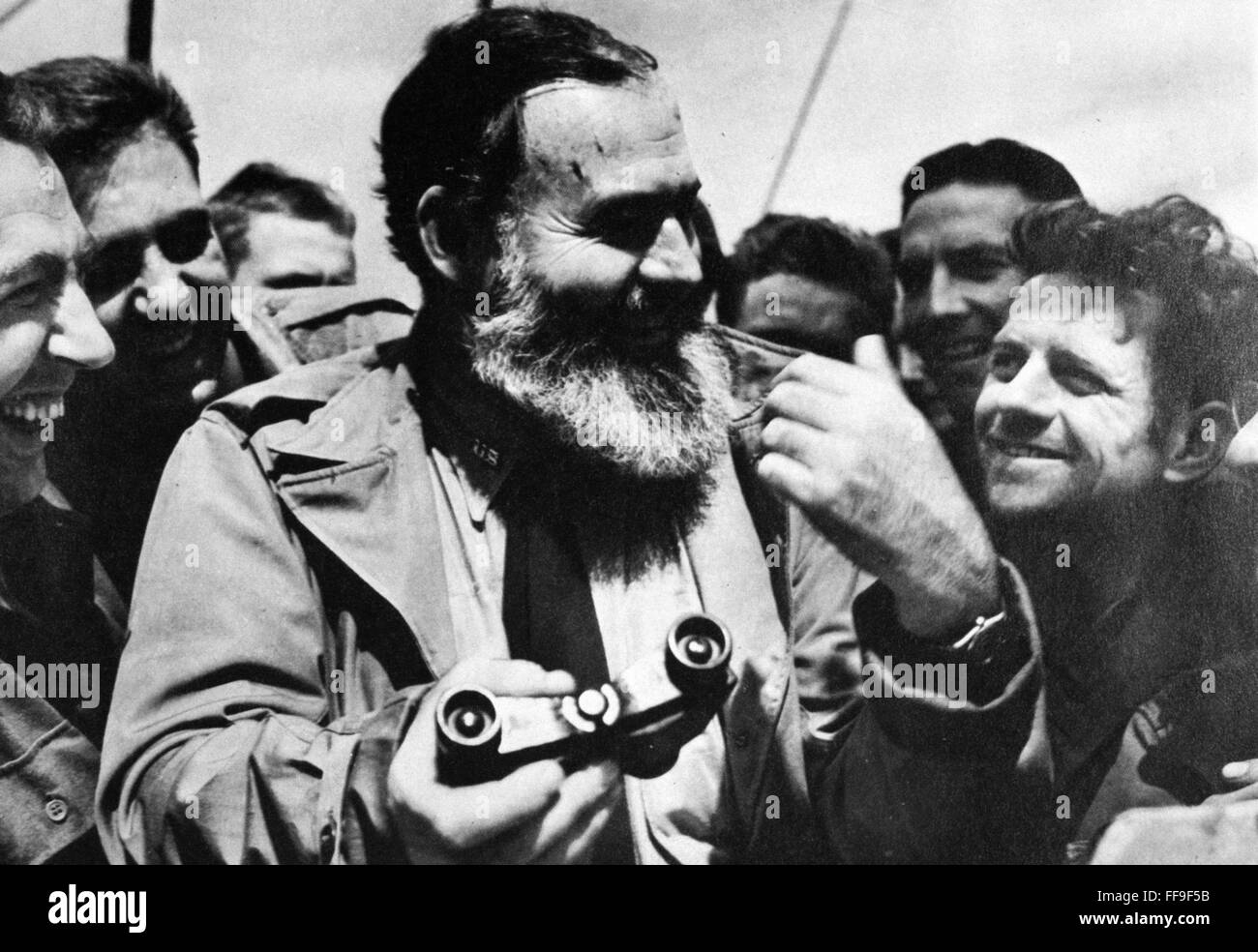 ERNEST HEMINGWAY /n(1899-1961). American writer. Photographed with ...