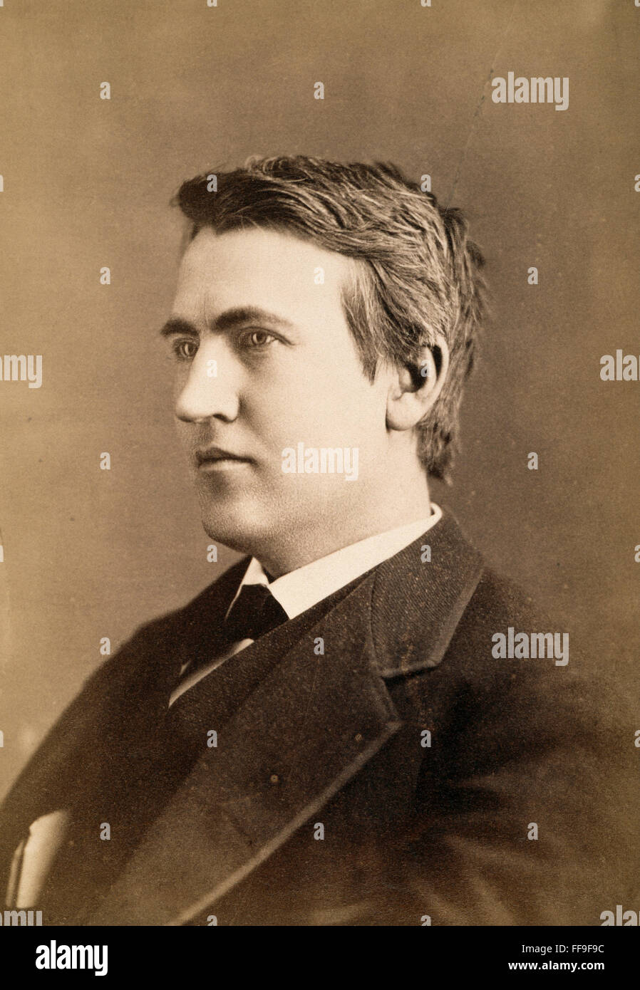 THOMAS A. EDISON (1847-1931). /nAmerican inventor. Photographed in 1880 ...