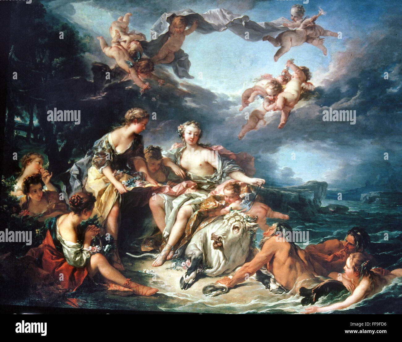 BOUCHER: ABDUCTION/EUROPA /nOil on canvas, 1747, by Francois Boucher ...