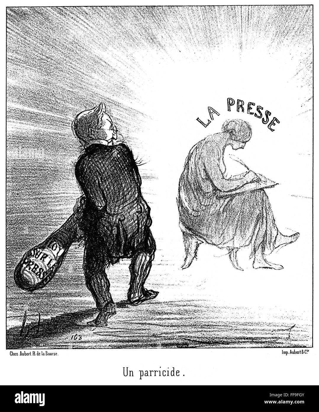 DAUMIER: PARRICIDE. /nFrom the series 'Actualites.' Lithograph cartoon ...