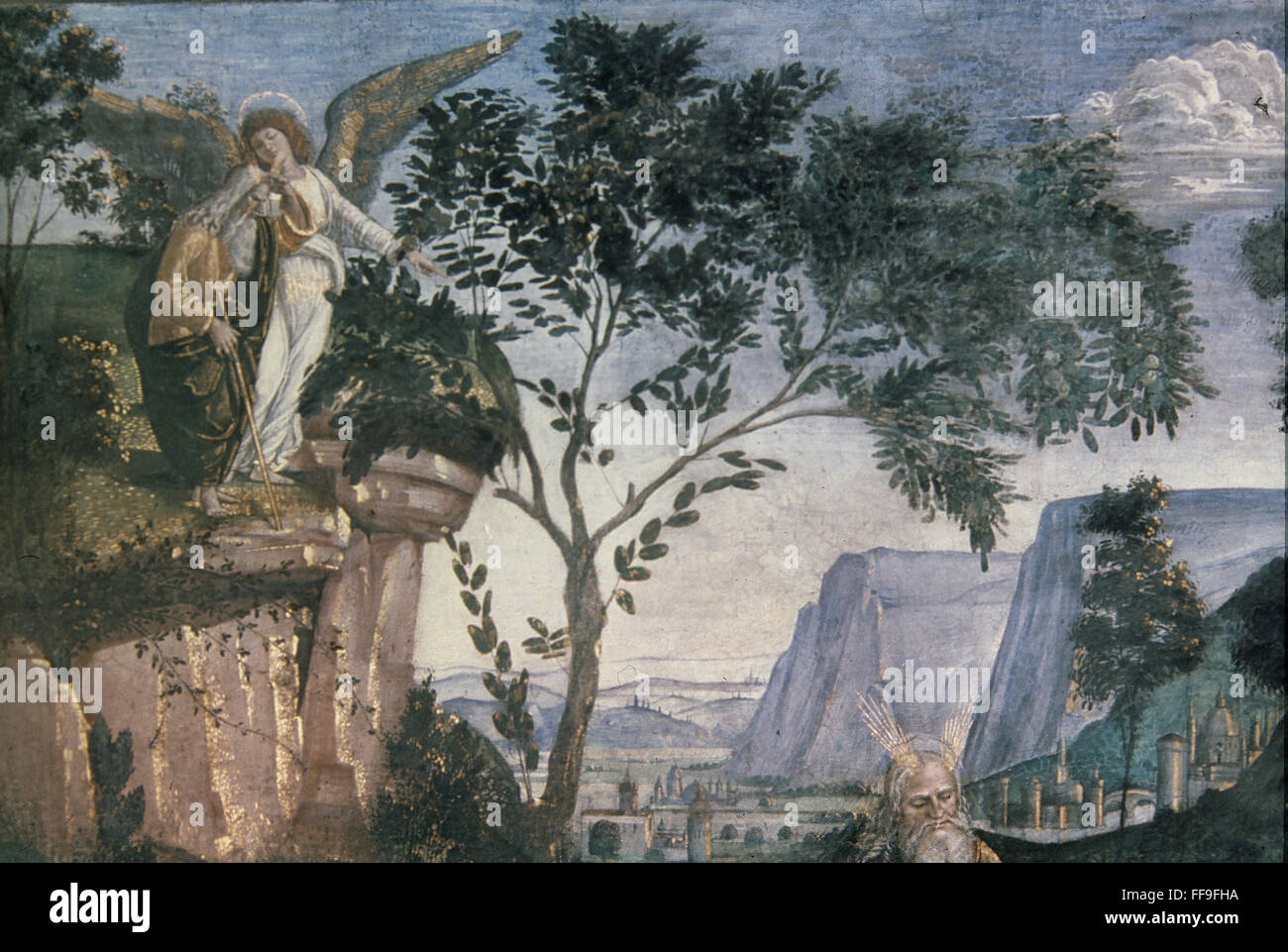 MOSES. /nThe angel shows Moses the land of Canaan from Mt. Nebo ...