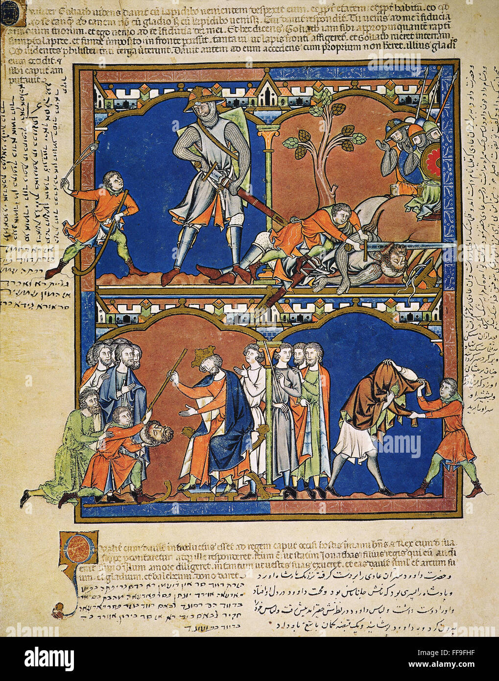 DAVID SLAYS GOLIATH. /nDavid slays Goliath (I Samuel xviii: 45-51 ...