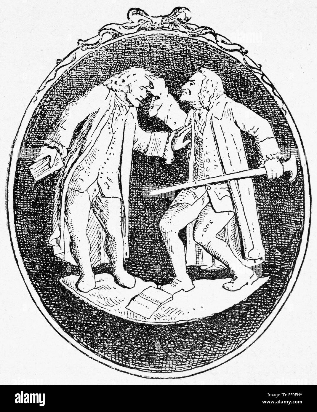 VOLTAIRE & ROUSSEAU. /nFrench philosopher and author Jean-Jacques ...