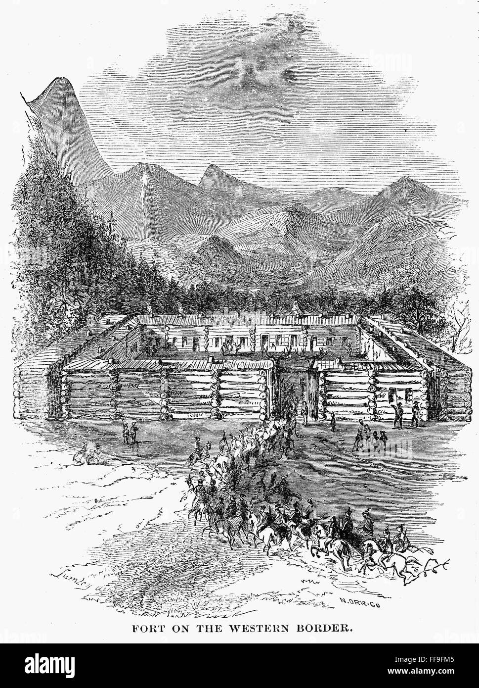 WESTERN FORT, 19TH CENTURY. /nA fort on the Western border of the ...