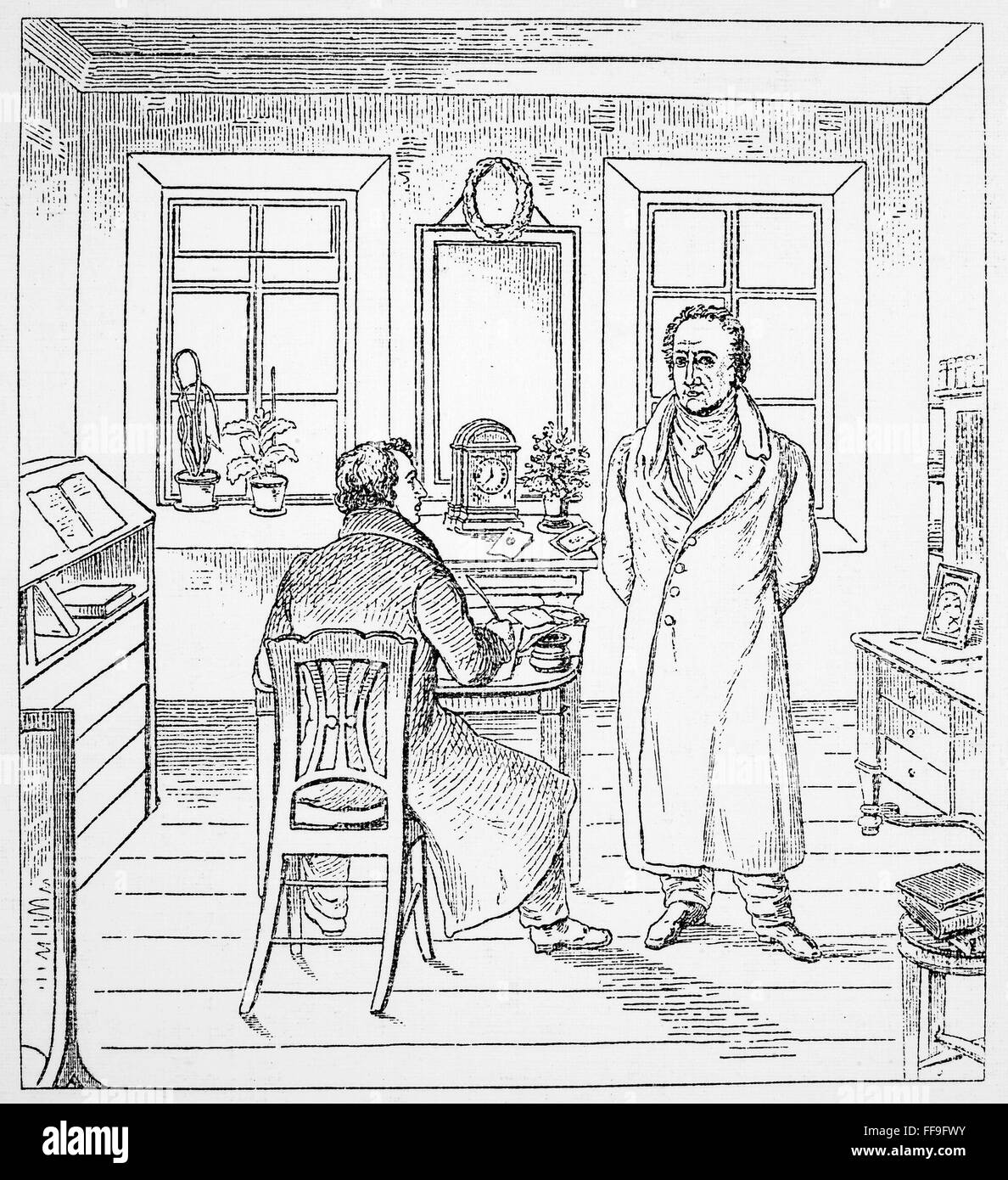 JOHANN GOETHE (1749-1832). /nJohann Wolfgang von Goethe. German poet ...