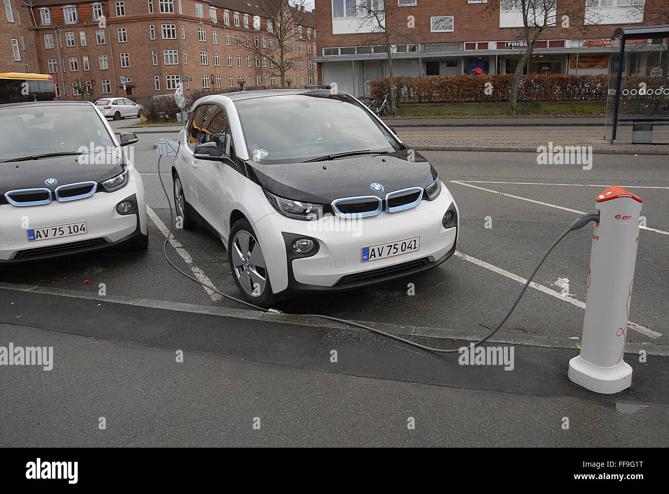 Copenhagen/Denmark/ 11 February 2016 German BMW electric auto by Arriva ...