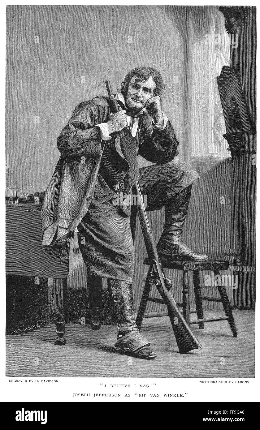 JOSEPH JEFFERSON /n(1829-1905). American actor. Jefferson in his most ...