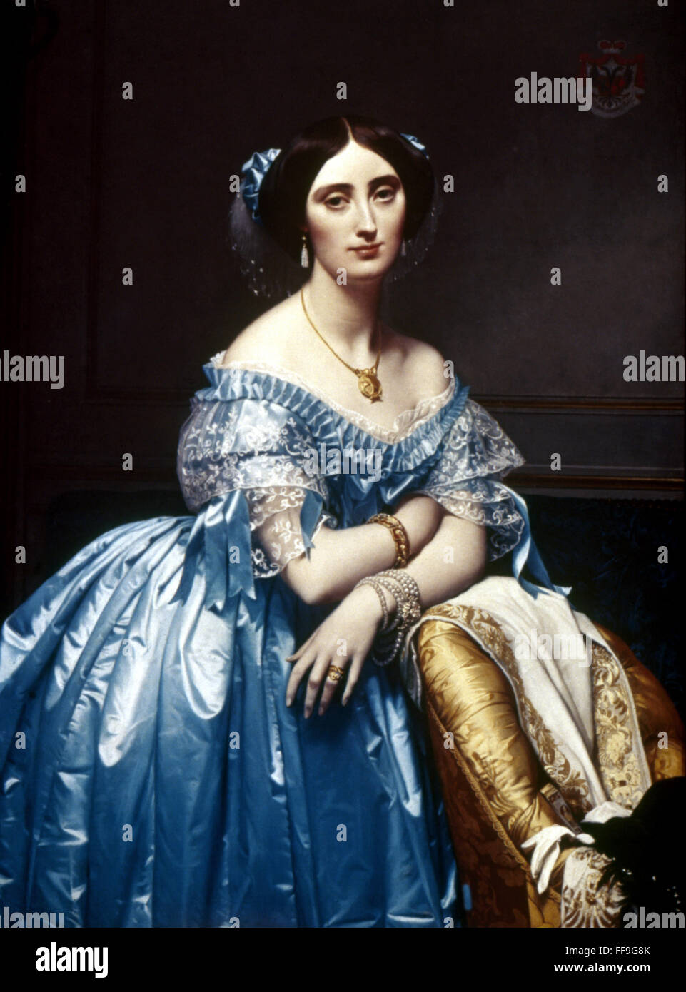 INGRES: PRINCESS, 1853. /nPortrait of Princess de Broglie. Oil on ...