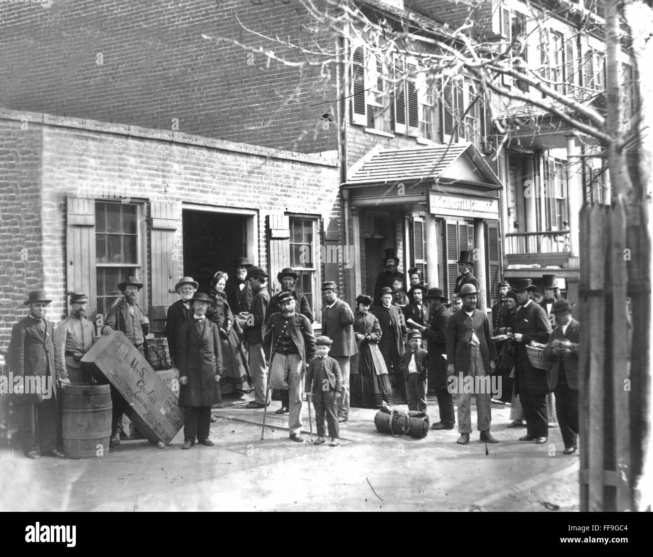 CIVIL WAR: WOUNDED. /nMaimed soldiers and others before the U.S ...