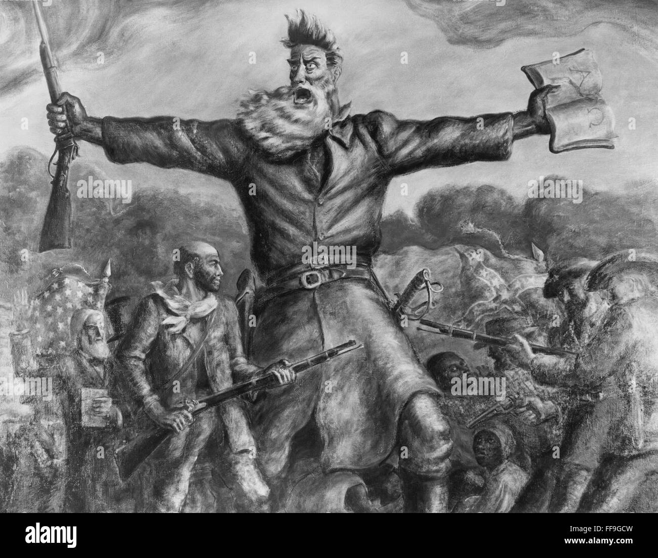 JOHN BROWN (1800-1859). /nAmerican abolitionist. Painting by John ...