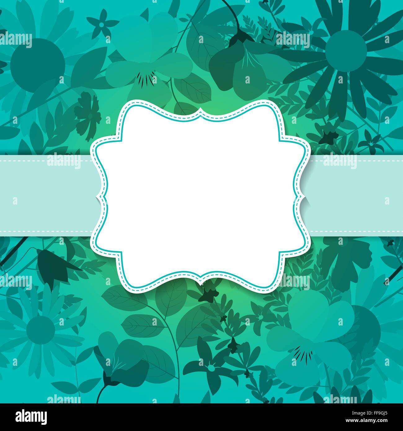 Abstract Natural Spring Background with Flowers and Leaves. Vect Stock ...