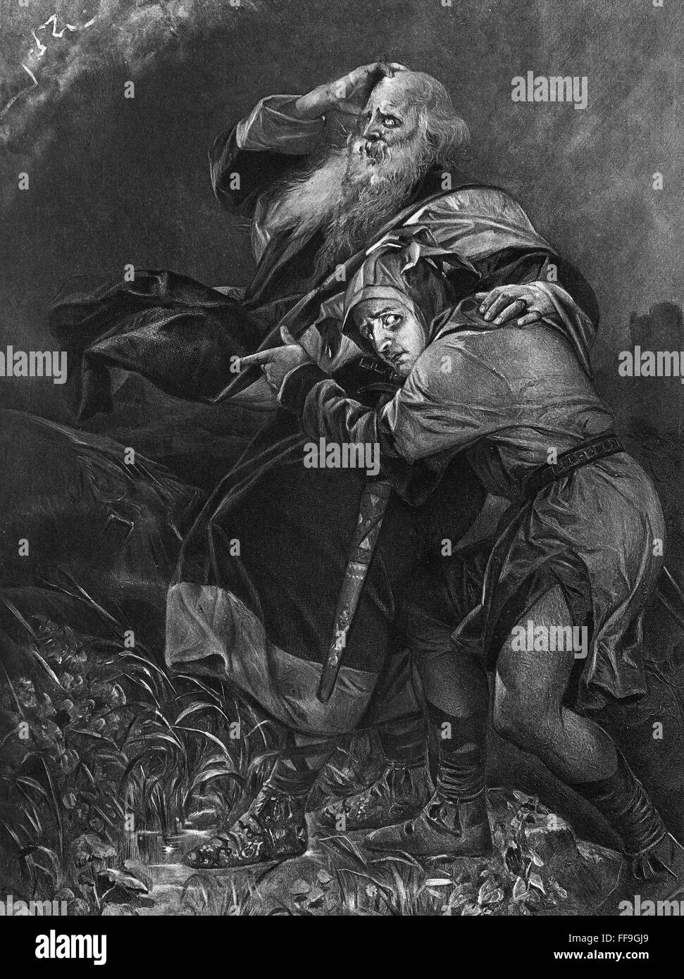 SHAKESPEARE: KING LEAR. /nKing Lear and the Fool. Illustration by ...