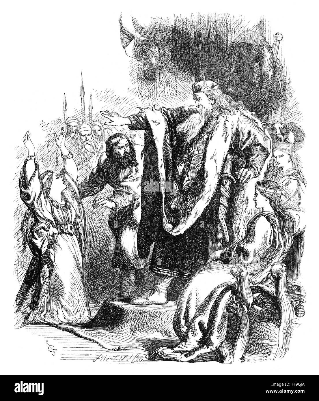 SHAKESPEARE: KING LEAR. /nKing Lear banishes his daughter Cordelia in ...