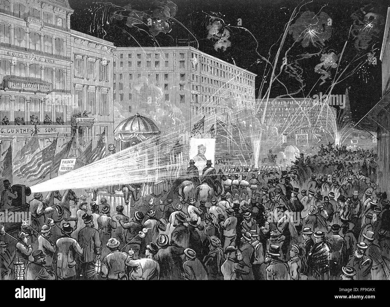 NYC: DEMOCRAT PARADE, 1876. /nA parade in New York City during the 1876 ...
