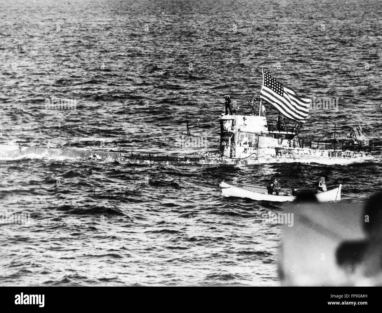 WORLD WAR II: SUBMARINE. /nThe German U-Boat '505' captured in a battle ...