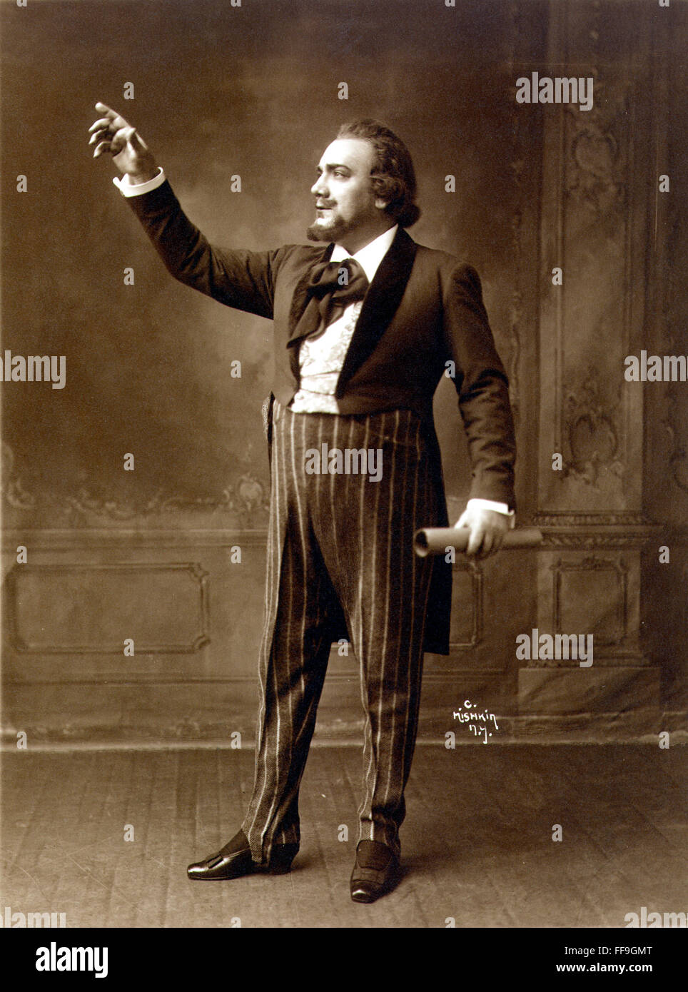 ENRICO CARUSO (1873-1921). /nItalian tenor; photographed in 1912, as ...