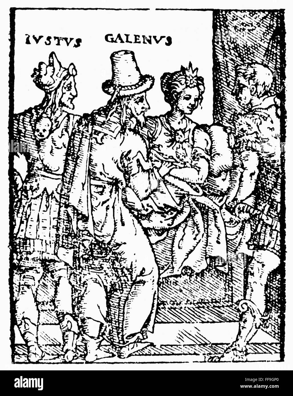 GALEN (129-c200 A.D.). /nGreek physician. Galen determining that a lady ...