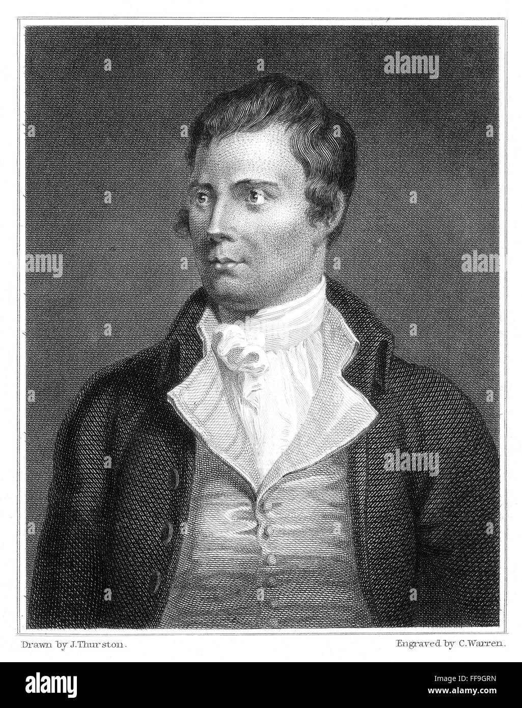 ROBERT BURNS (1759-1796). /nScottish poet. Steel engraving, English ...