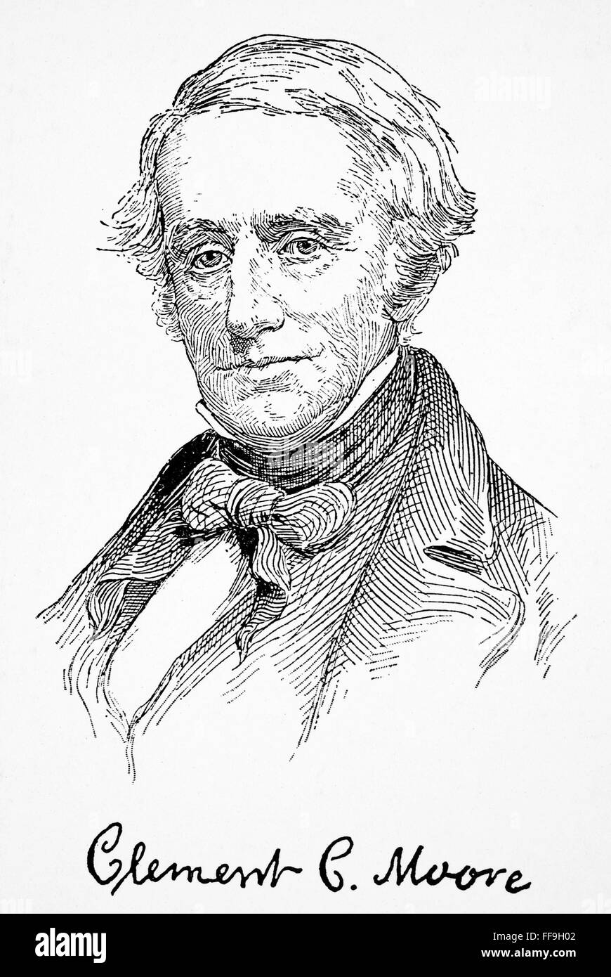 CLEMENT CLARKE MOORE /n(1779-1863). American scholar and poet. Drawing ...