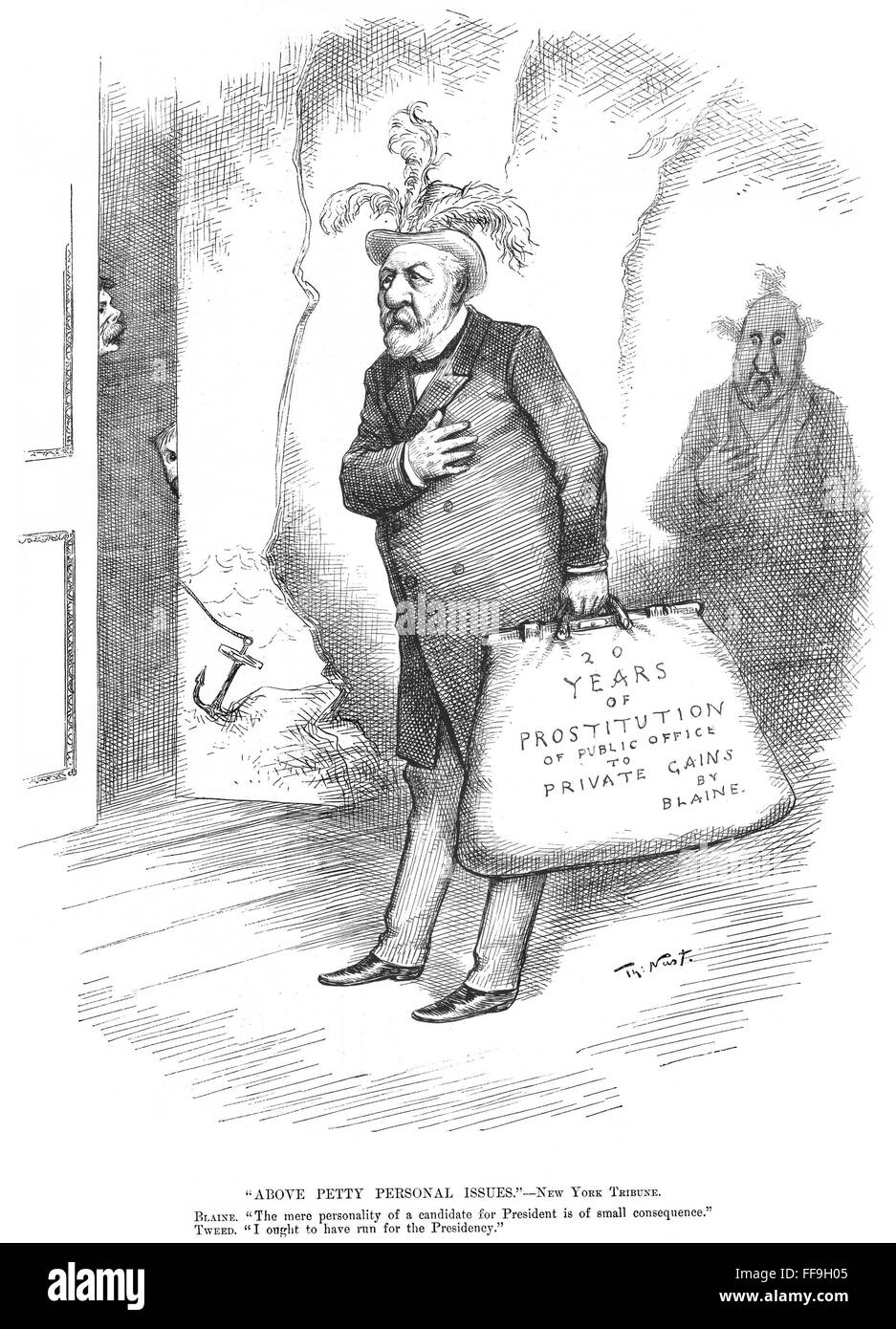 PRESIDENTIAL CAMPAIGN 1884. /nA Thomas Nast cartoon from 1 November ...